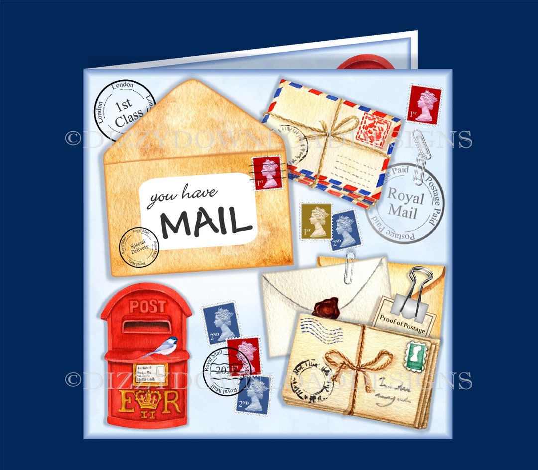 You Have Mail Downloadable Card With Inserts Decoupage Envy Ready to ...