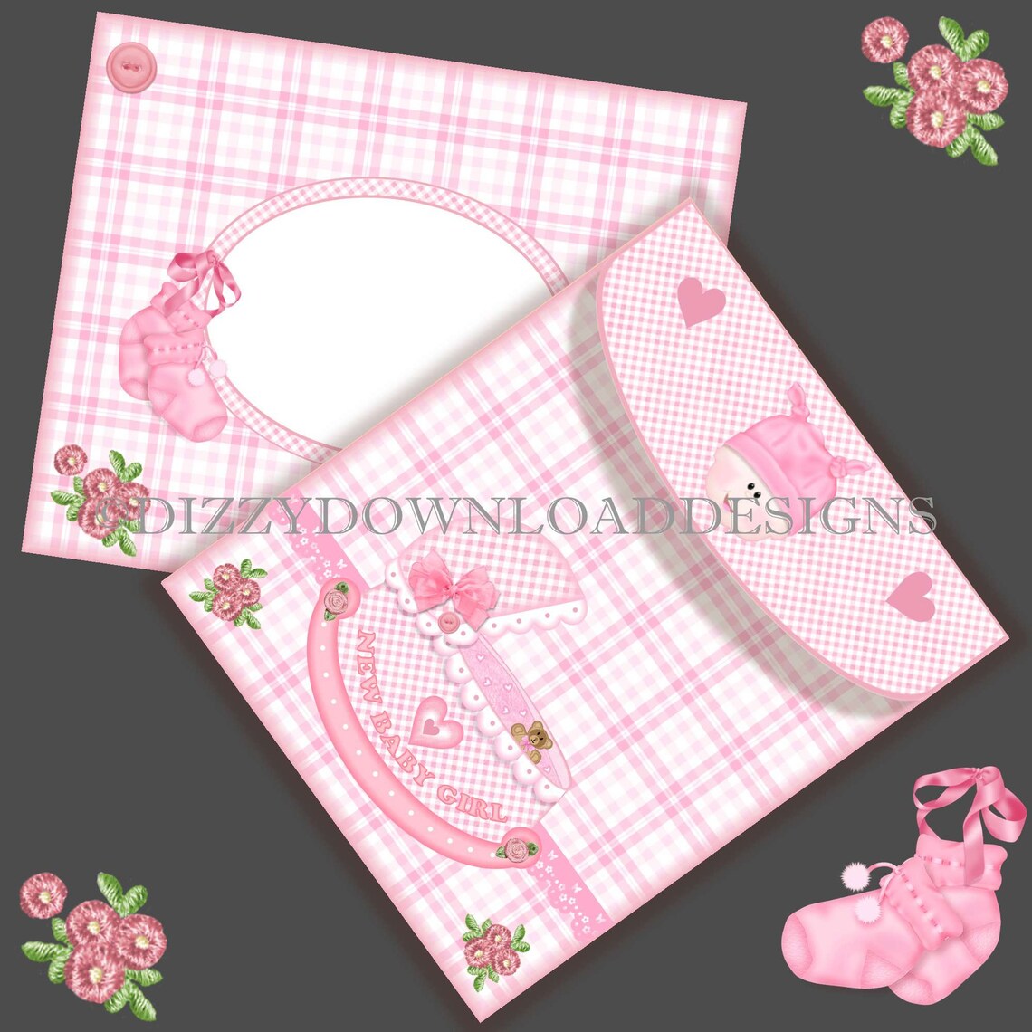 Rock a Bye Baby Girl OTT New Born Baby Girl Downloadable Card - Etsy