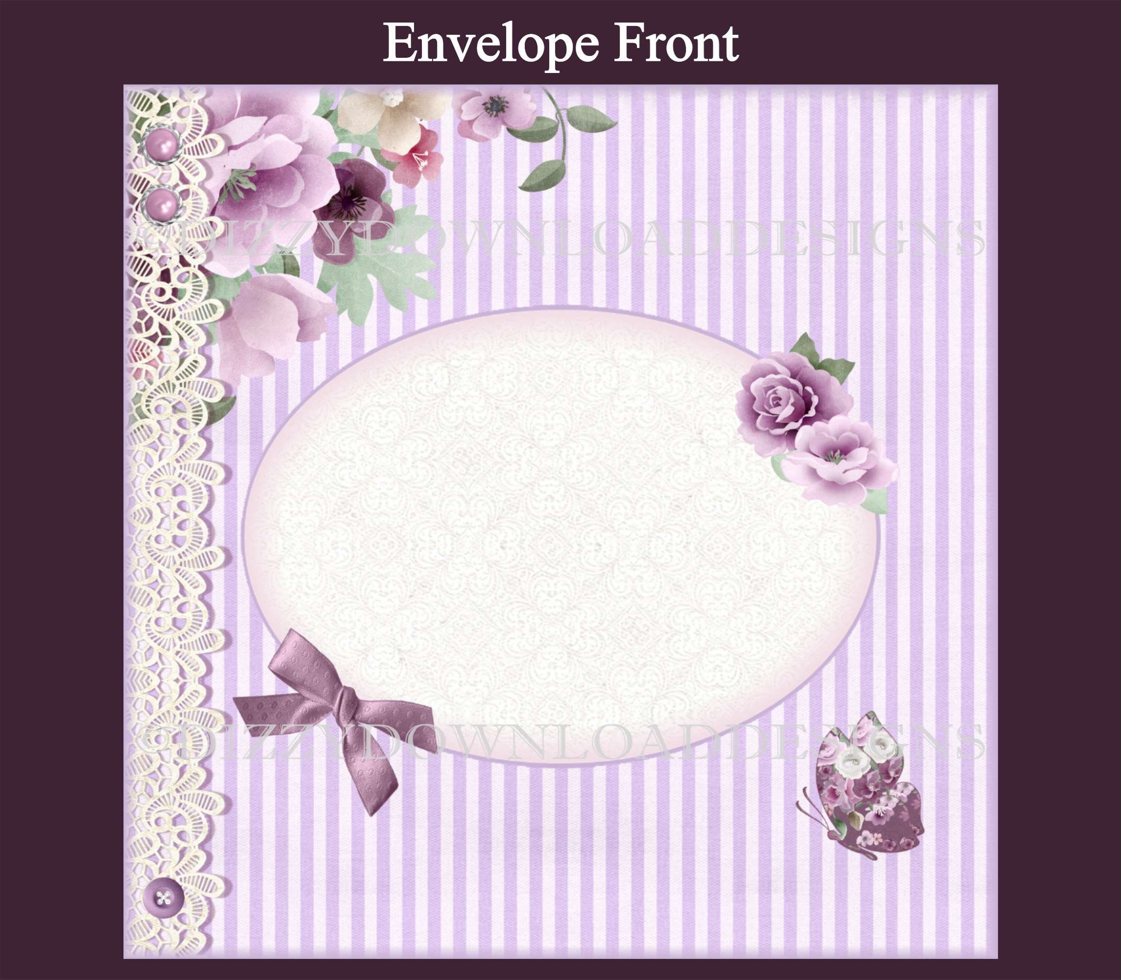Ornate Double Pocket Printable Card Tags Inserts Decoupage Envy INSTANT ...