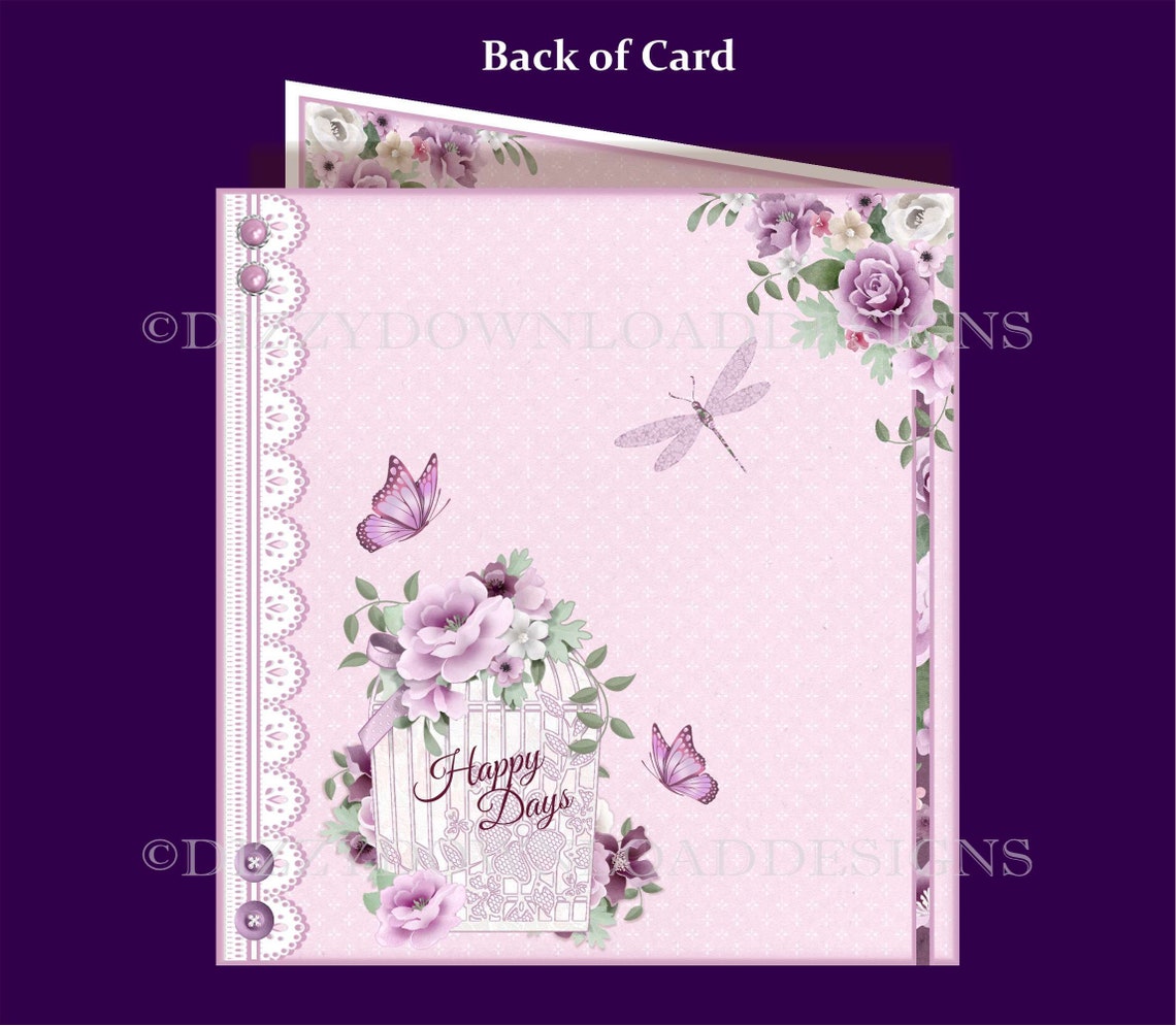 Happy Days Envy Printable Pocket Card Inserts Decoupage Mini Card Envy ...