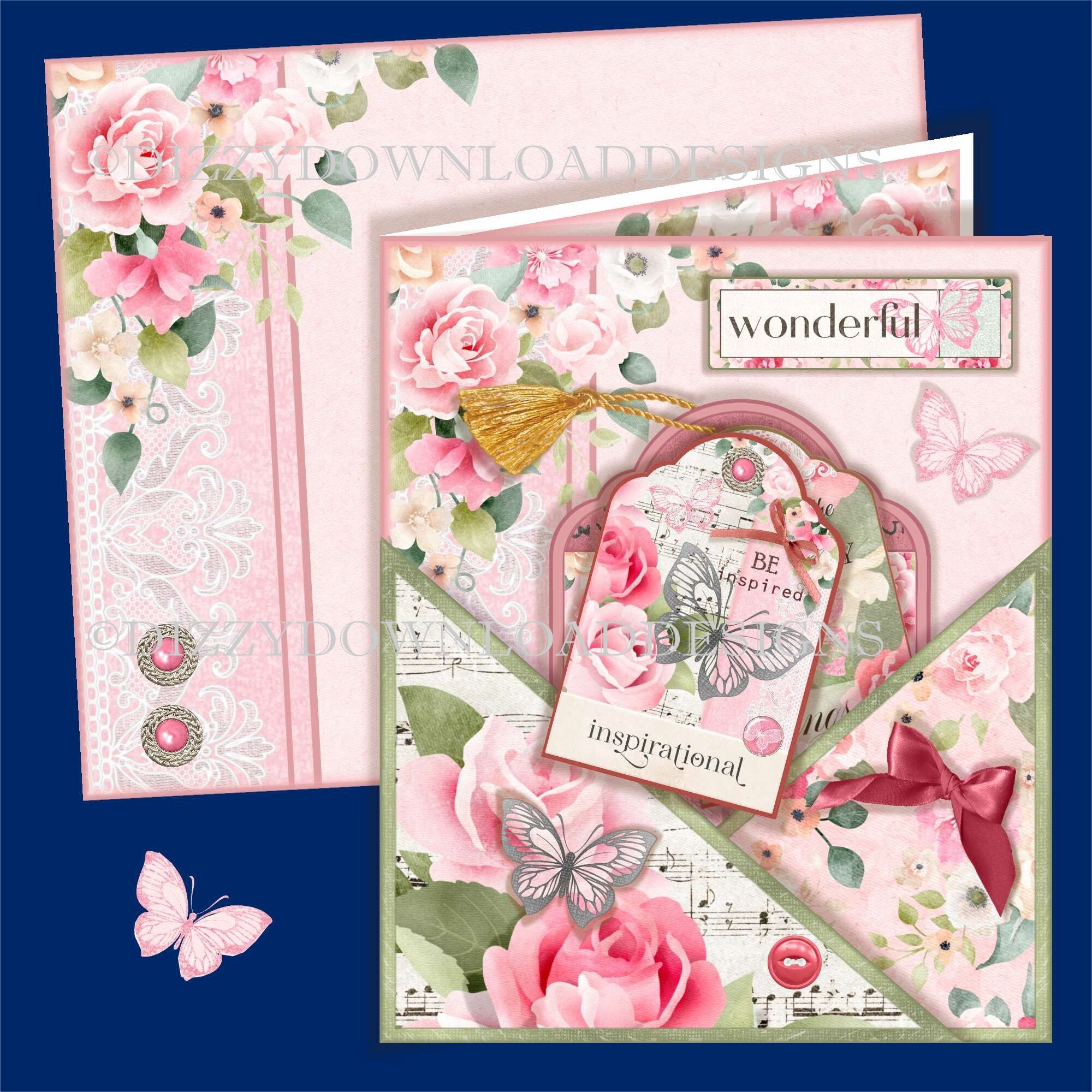 Inspirational Printable Pocket Card Inserts Decoupage Tags Envy INSTANT ...