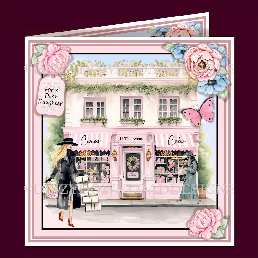 The Curios Shop Downloadable Card Front With Inserts Gift Tags Digital ...