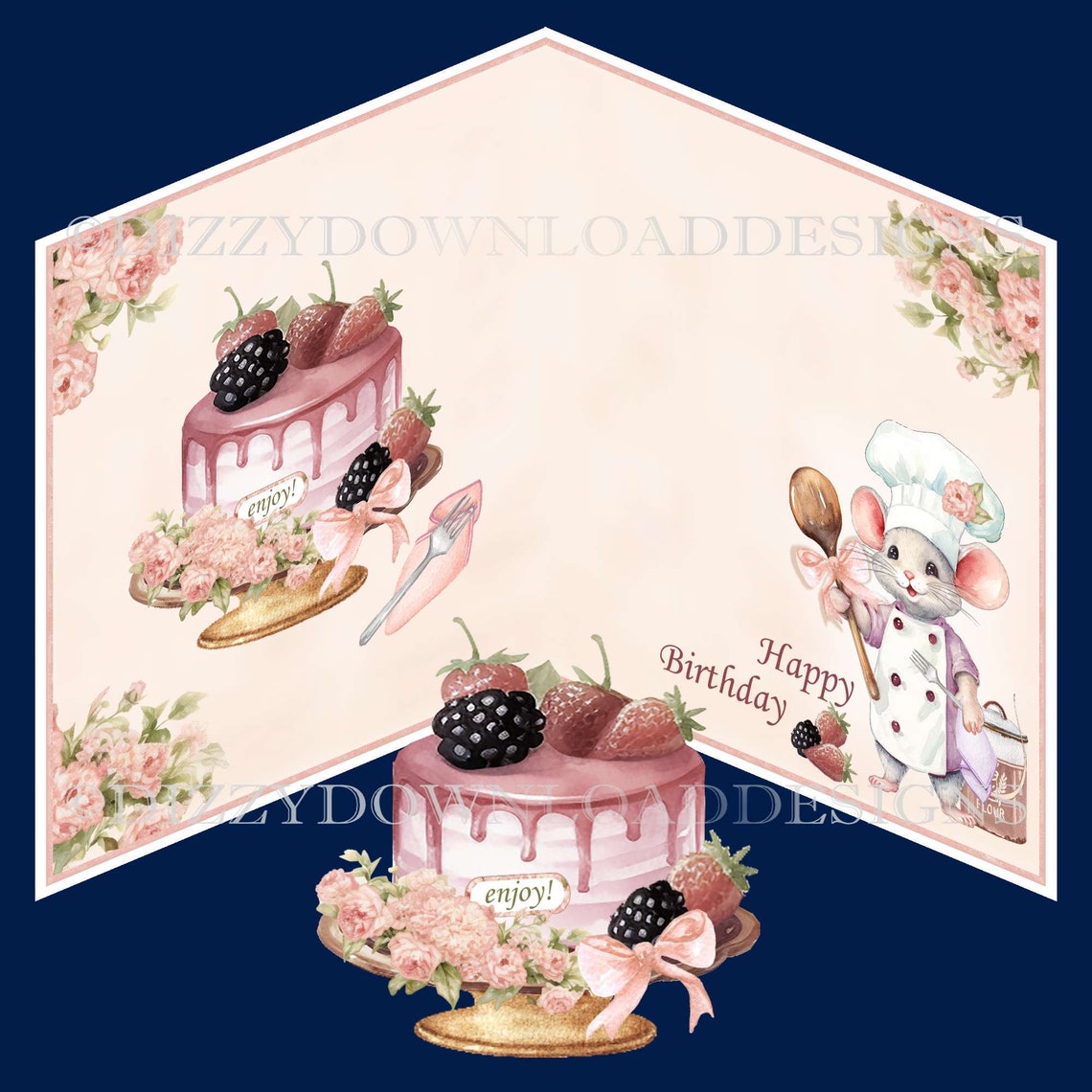 Master Chef Mouse Downloadable Birthday, Anniversary Card With ...