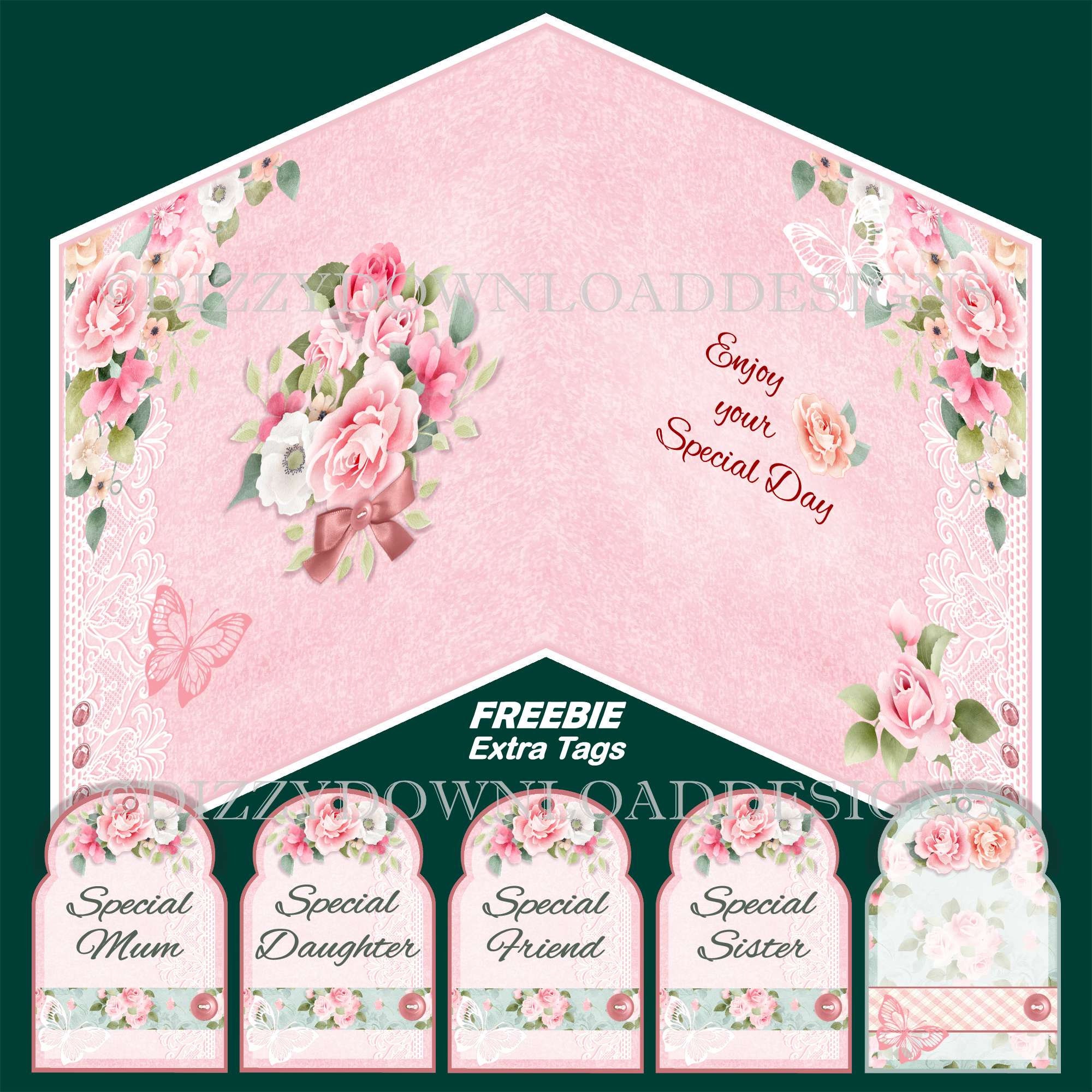 Very Special Moments Ornate Double Pocket Card With Tags Downloadable ...