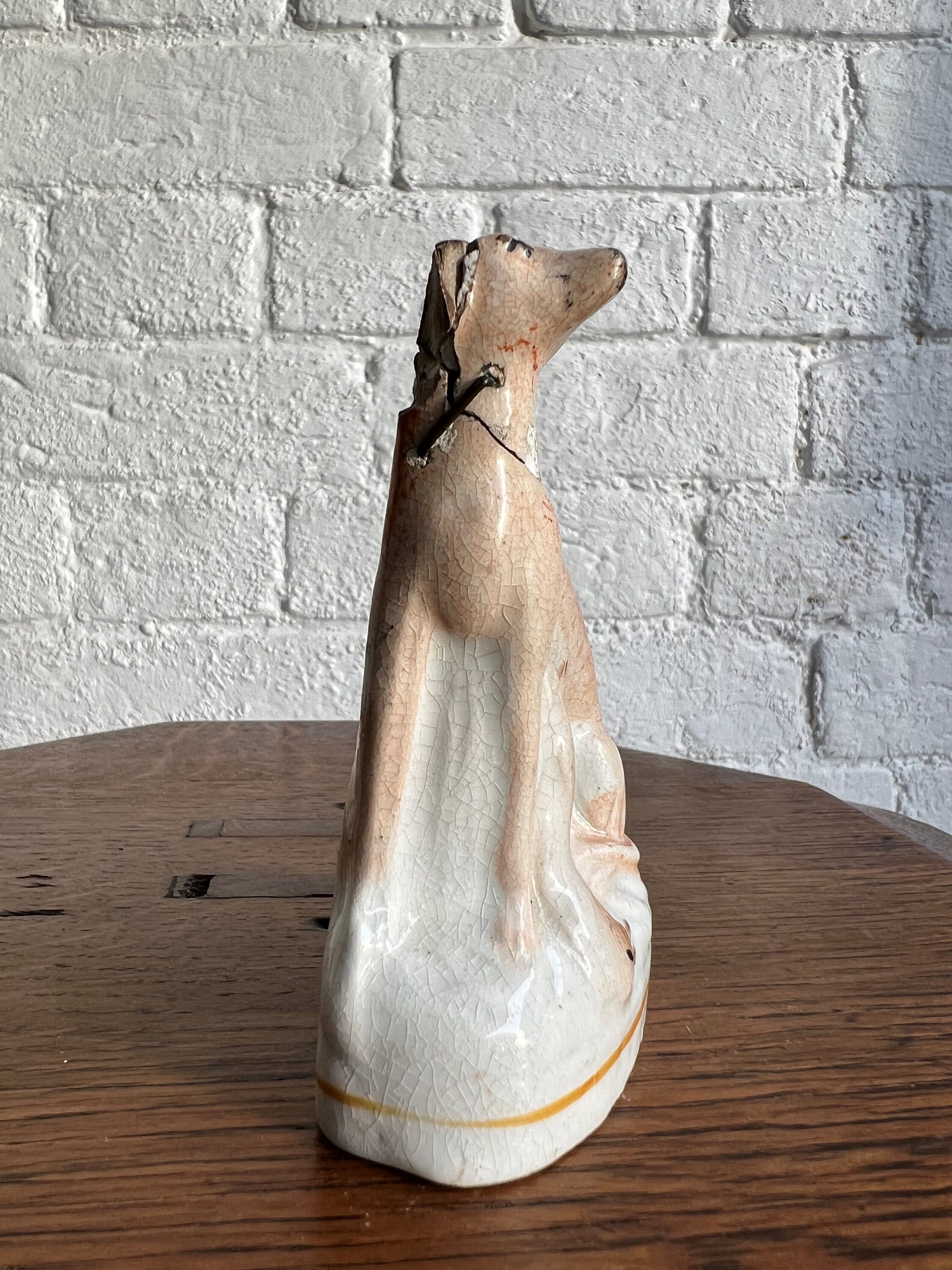 Victorian Staffordshire Miniature Whippet Hare Model Figurine - Etsy