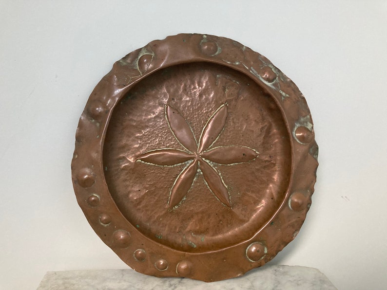 Antique Arts and Crafts Copper Plate - Etsy