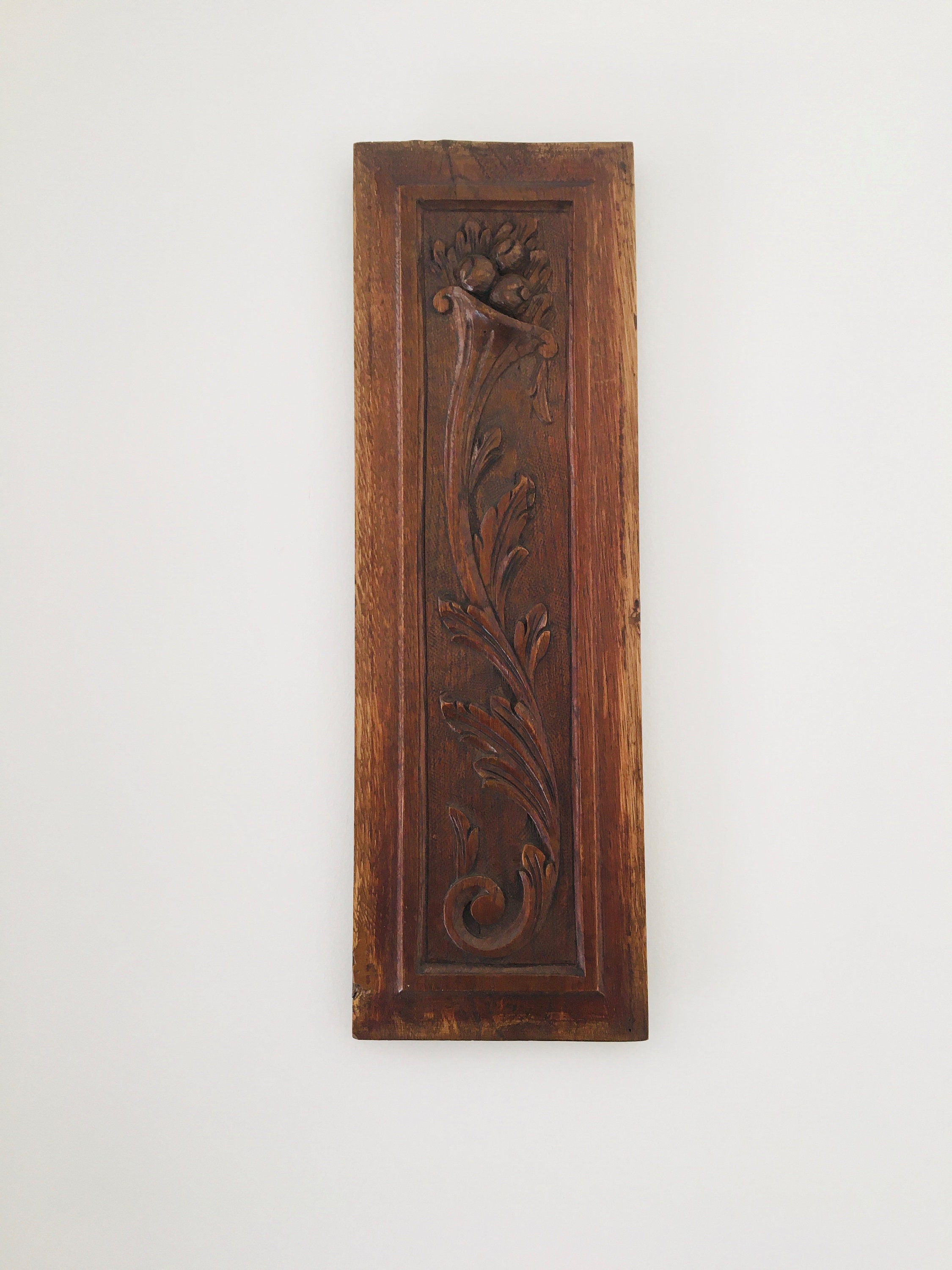 Vintage Hand Carved Pokerwork Wall Panel Plaques - Pair - Etsy