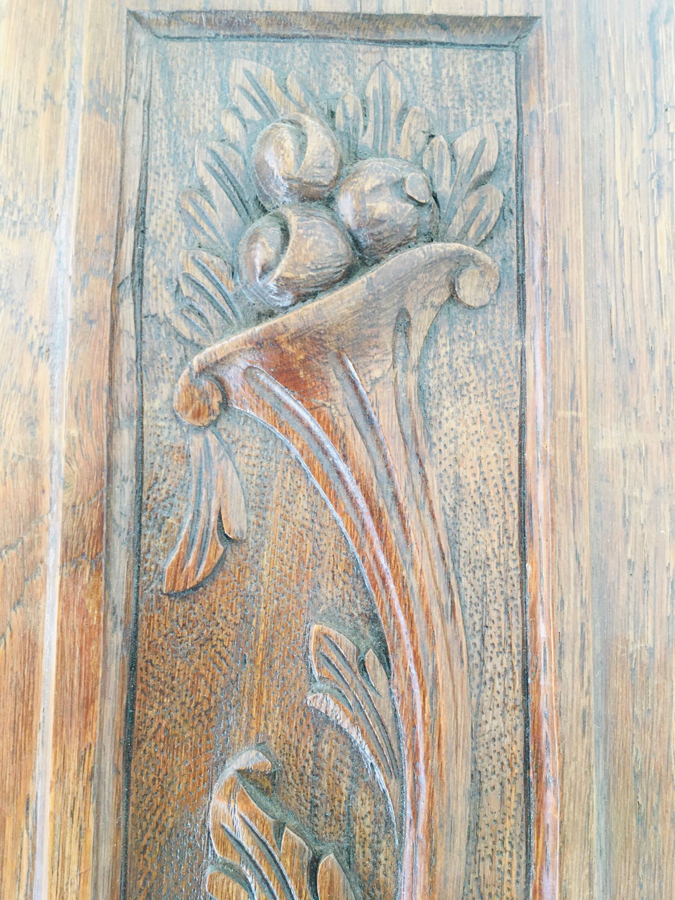 Vintage Hand Carved Pokerwork Wall Panel Plaques - Pair - Etsy