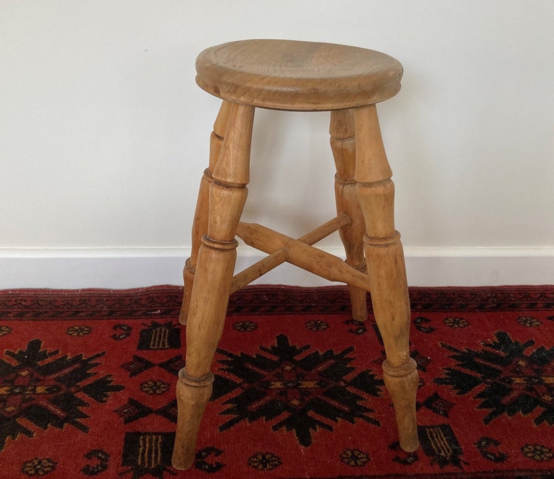 Antique Elm Stool - Etsy