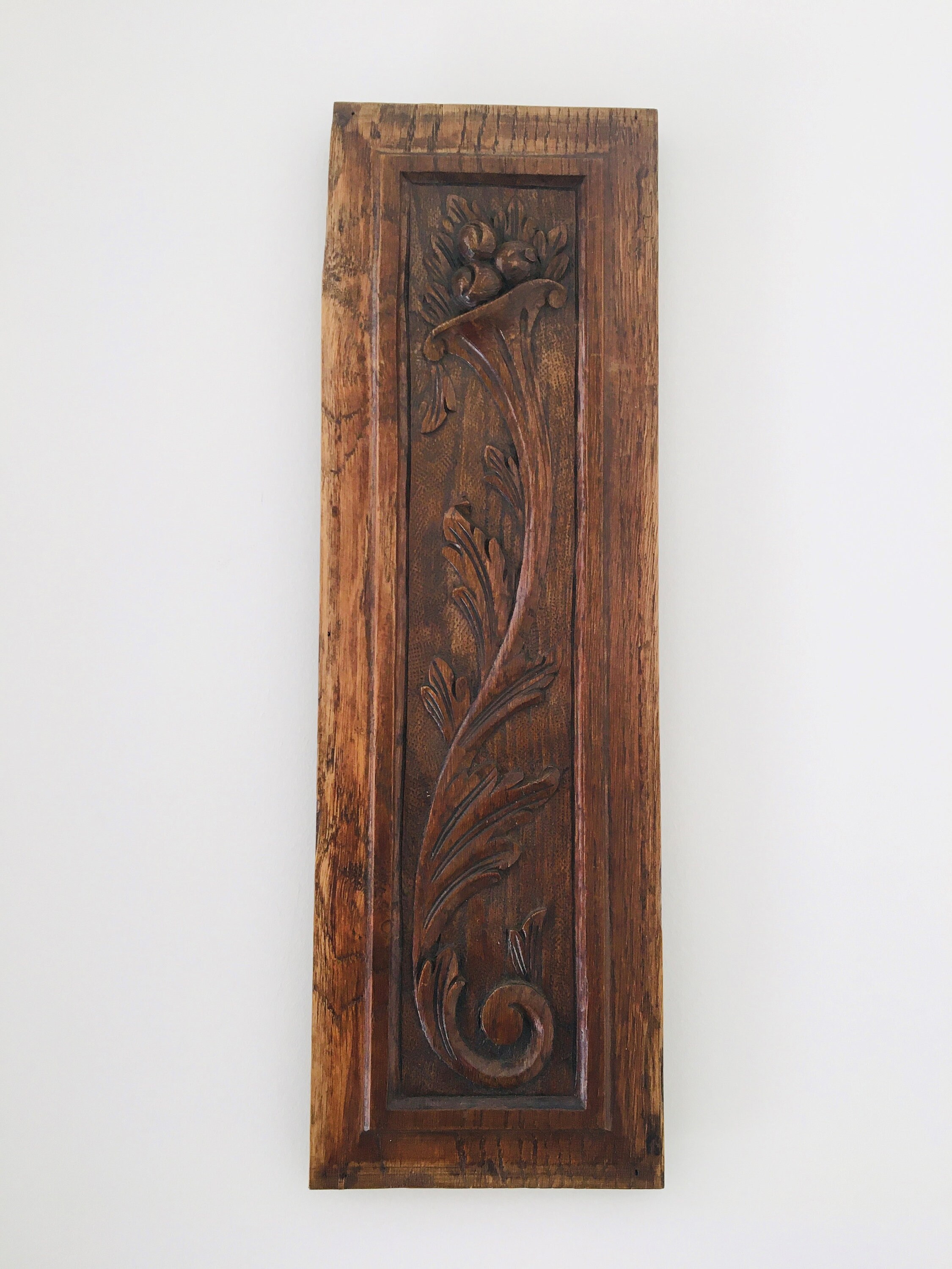 Vintage Hand Carved Pokerwork Wall Panel Plaques - Pair - Etsy