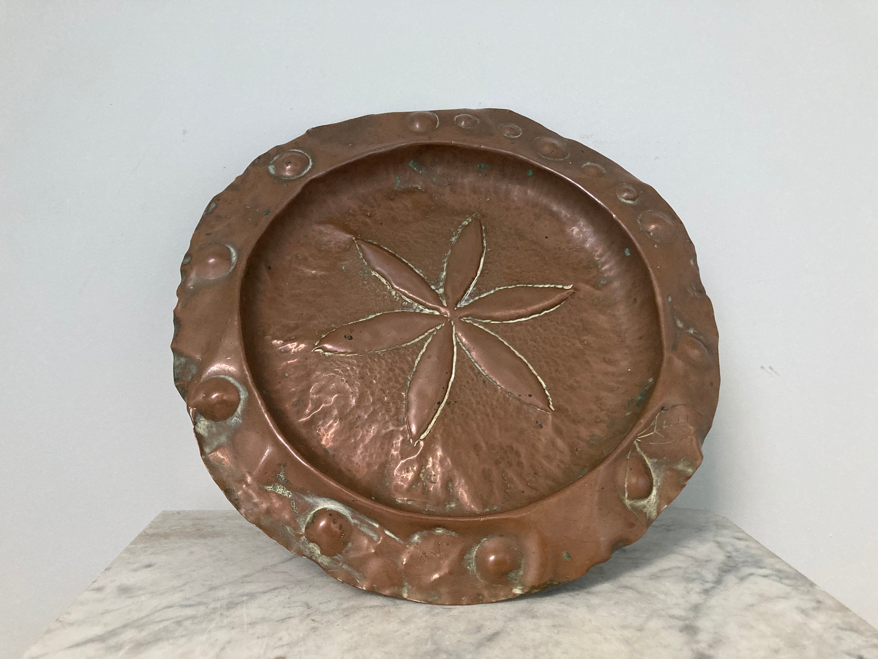 Antique Arts and Crafts Copper Plate - Etsy