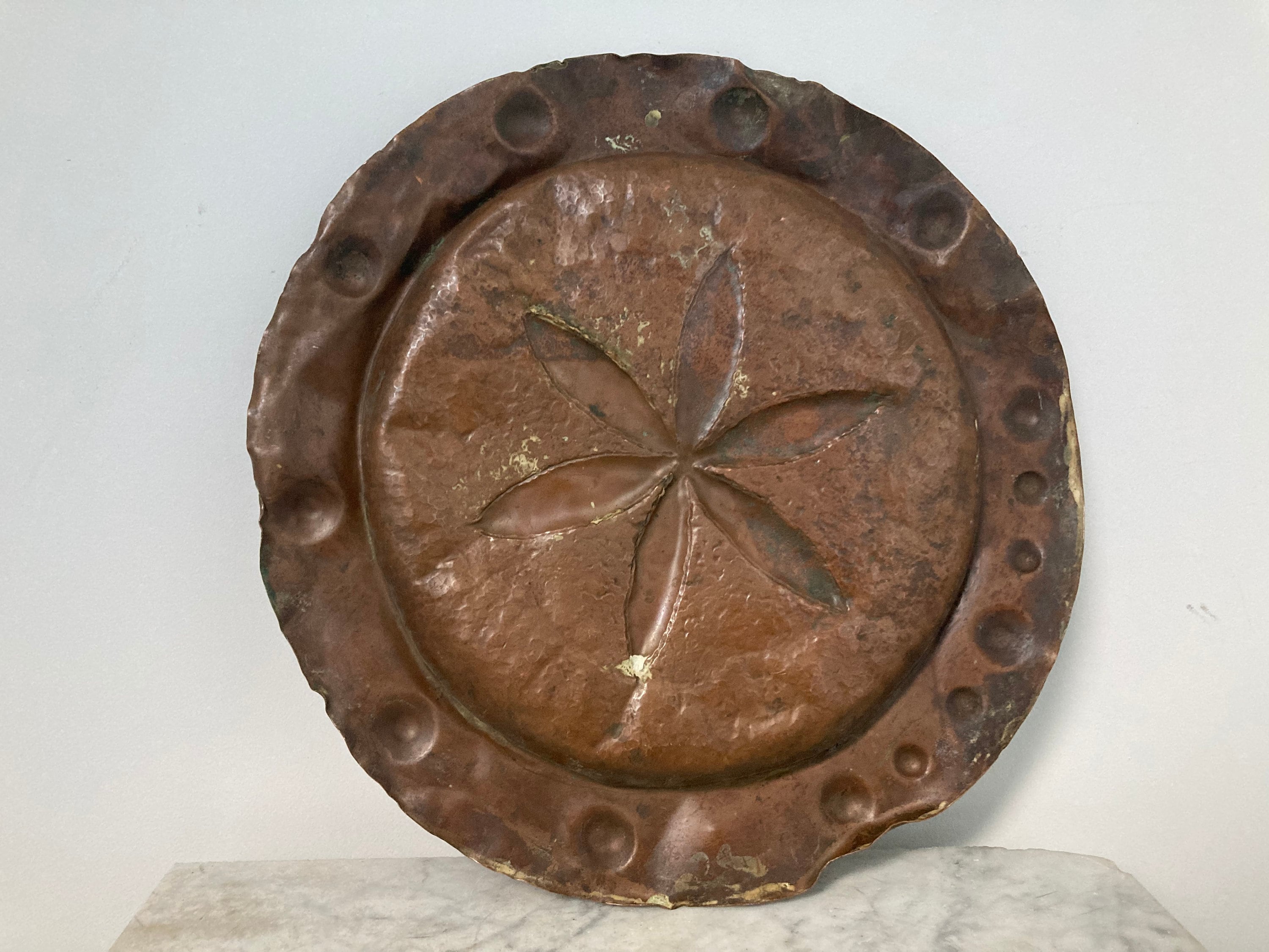 Antique Arts and Crafts Copper Plate - Etsy