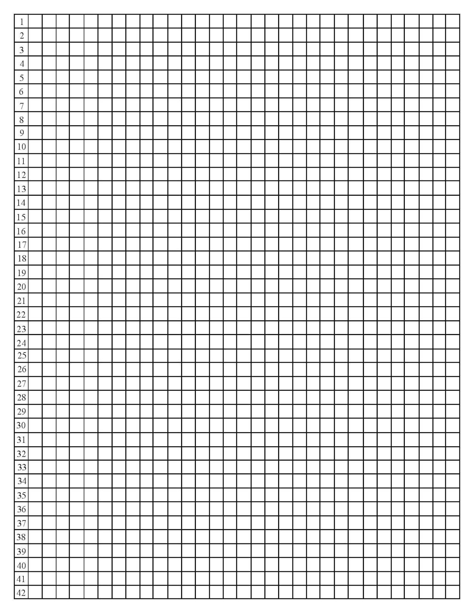 Quarter-inch Graph Paper With Line Numbers - Etsy