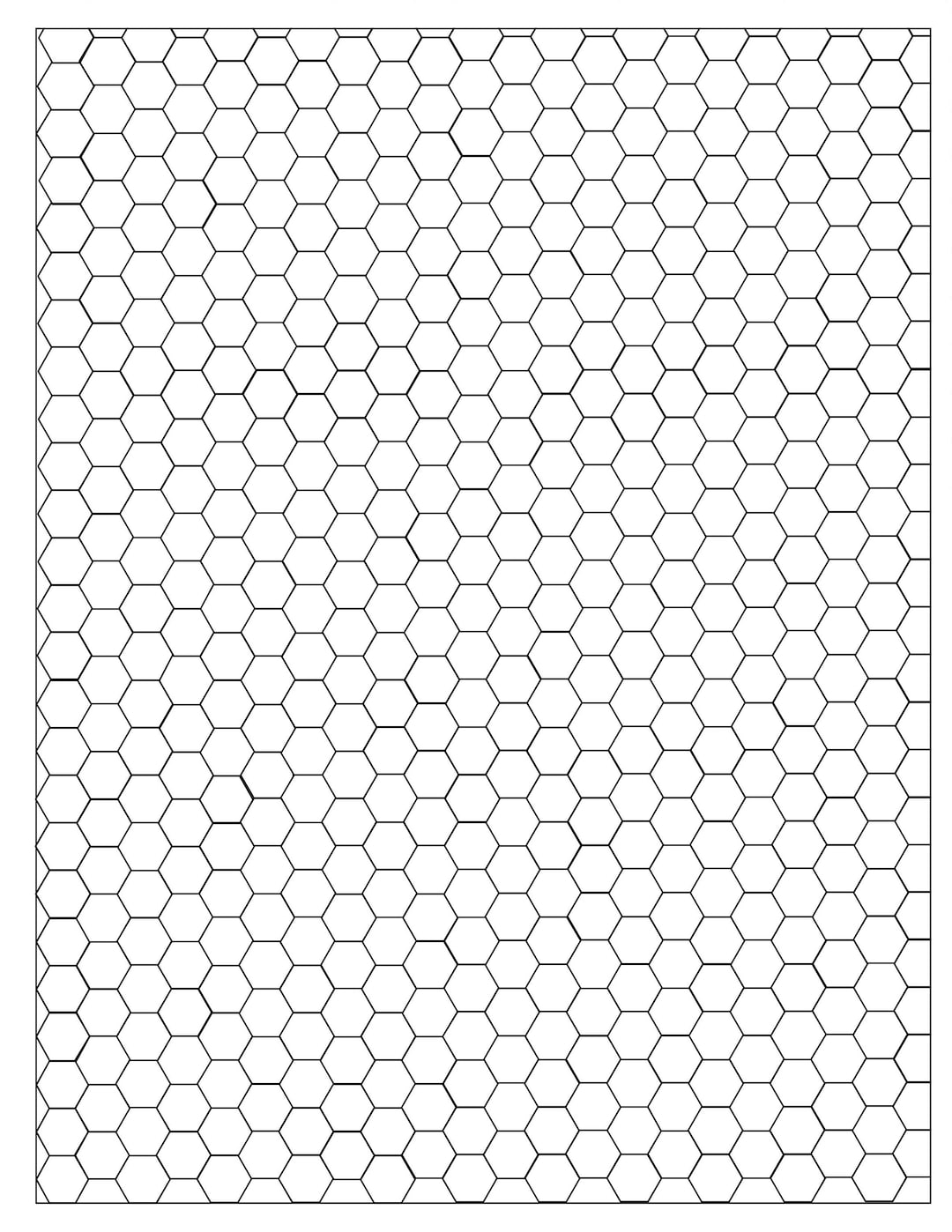 Half-inch Hex Graph Paper - Etsy