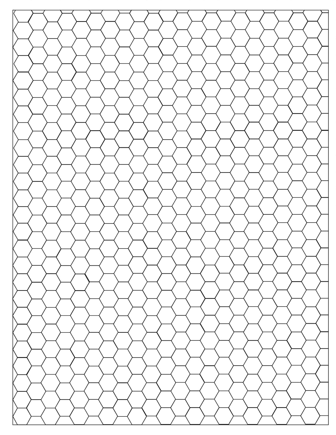 Half-inch Hex Graph Paper - Etsy