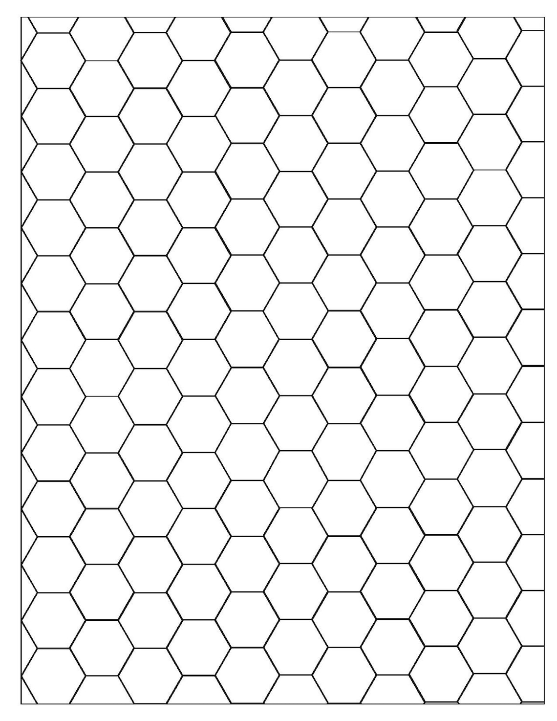One Inch Hex Graph Paper - Etsy