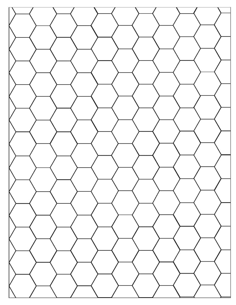 One Inch Hex Graph Paper - Etsy
