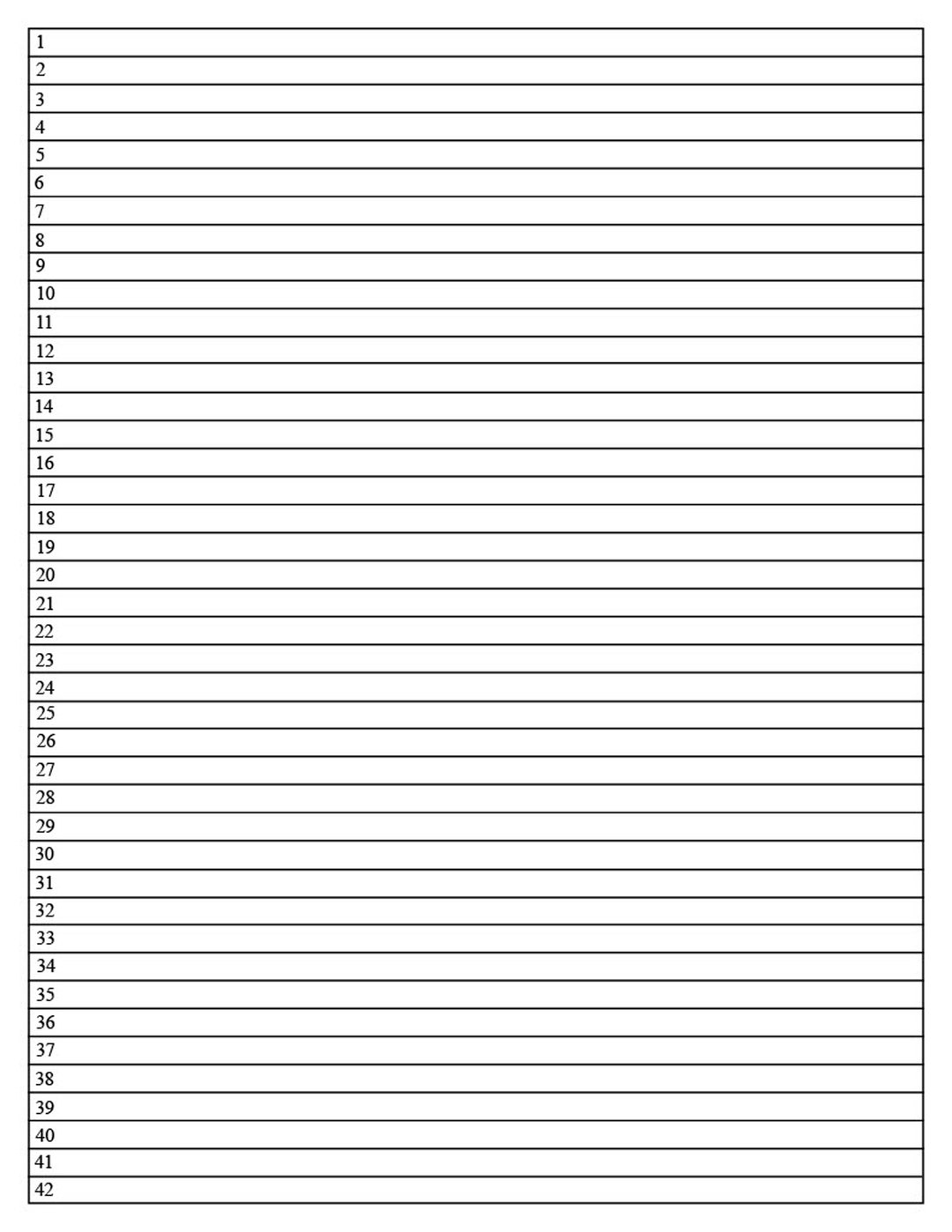 Quarter-inch Lined Notebook Paper With Line Numbers - Etsy