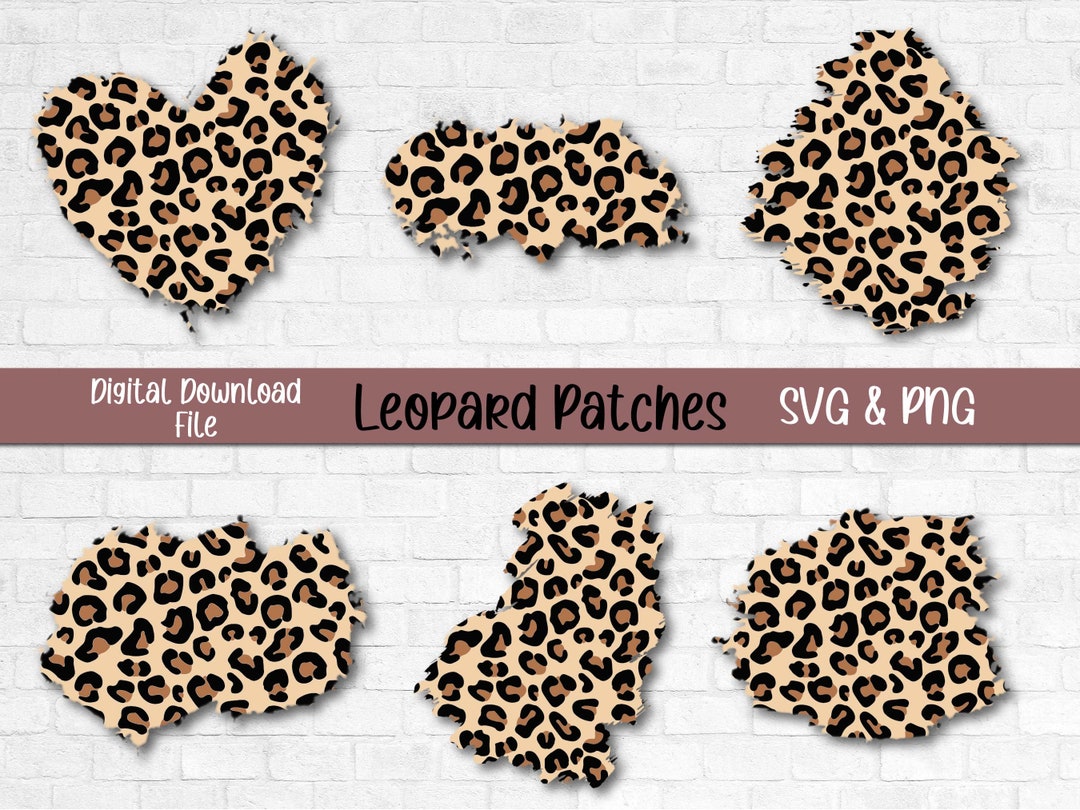 Leopard Print Patch Bundle, Cheetah Print PNG, Leopard Print ...