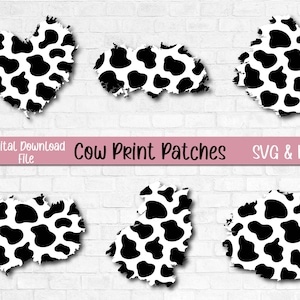 Cow Print Patch Bundle, Cow Print PNG, Cow Print Sublimation, Cow Print ...