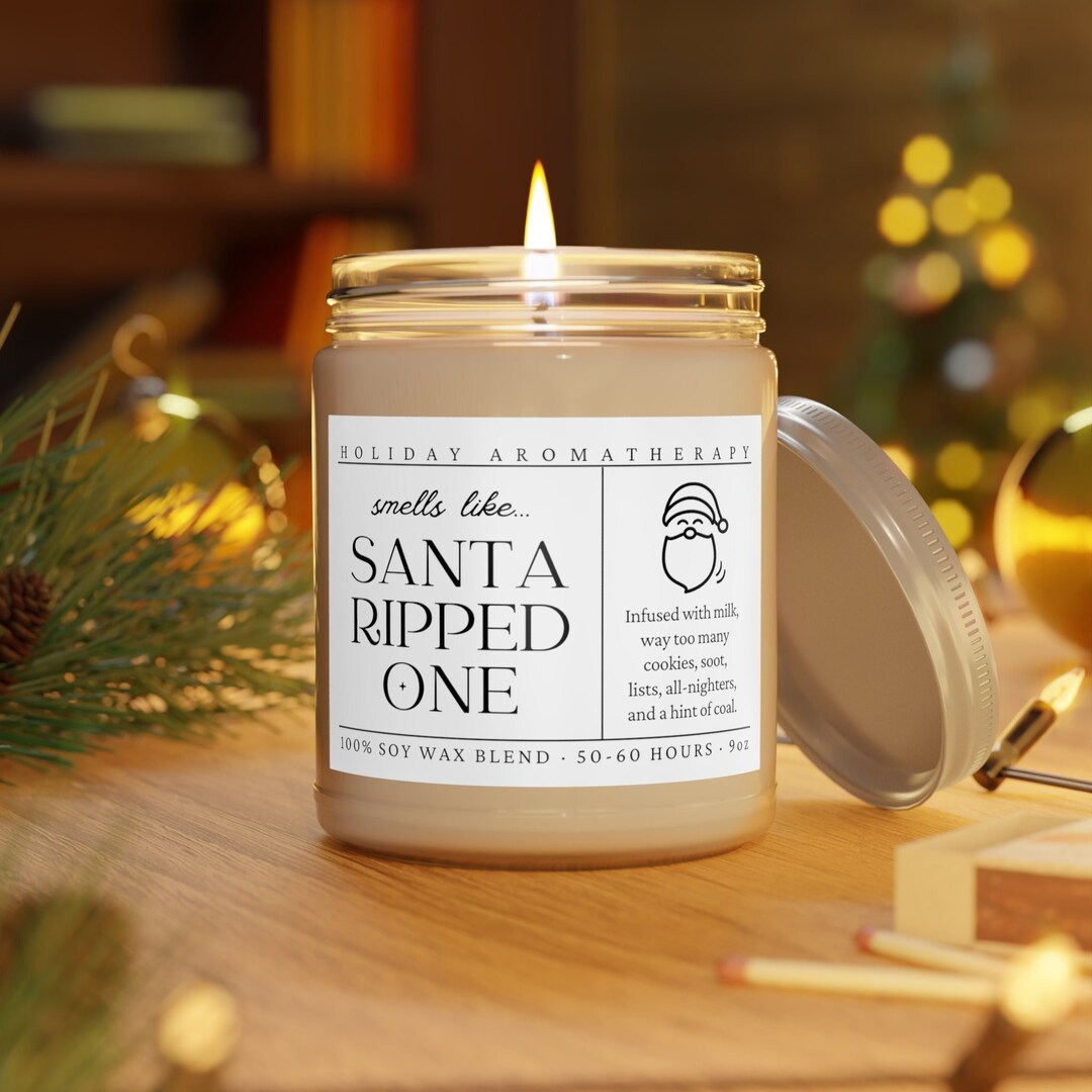 Christmas Gag Gift, Funny Christmas Candle, Santa Candle, White ...