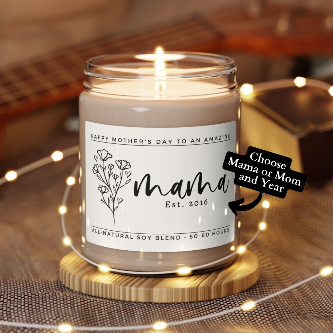 Mothers Day Candle, Mama Candle, Mothers Day Gift, Happy Mother's Day ...