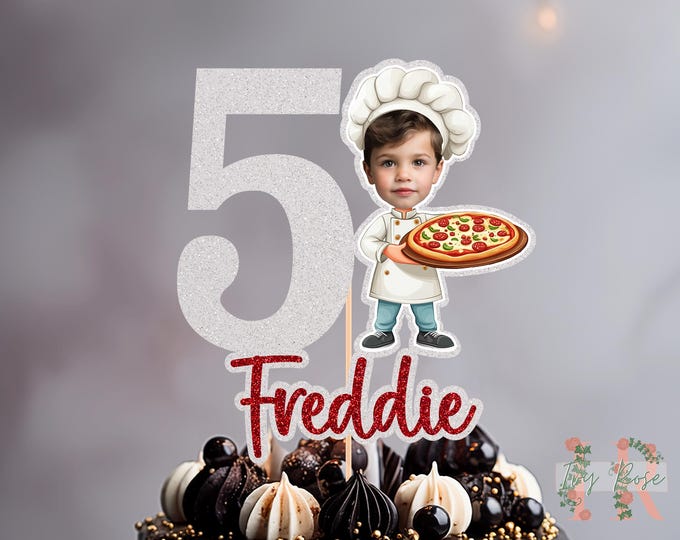 Pizza Toppers | Cupcake Toppers | Photo Head | First Birthday | Cupcake ...