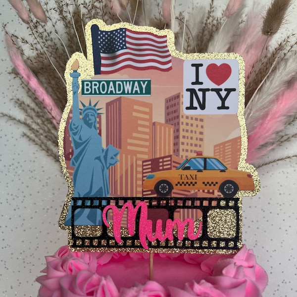 Personalised New York Cake - Etsy