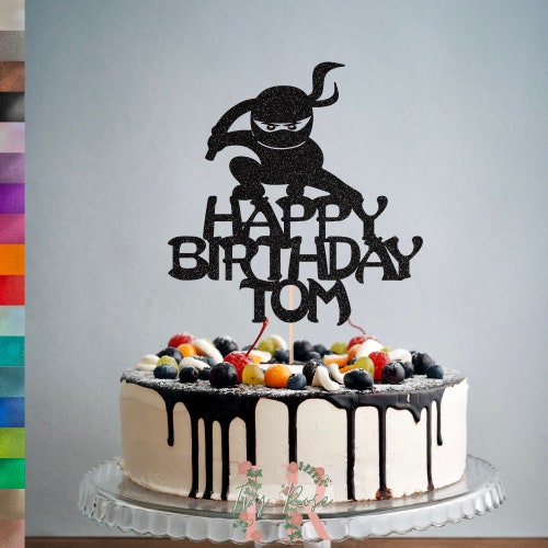 Printable Ninja Birthday Cake Topper Party Decoration Digital - Etsy