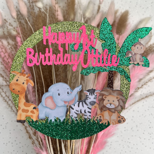 Animal Cake Topper Birthday - Etsy
