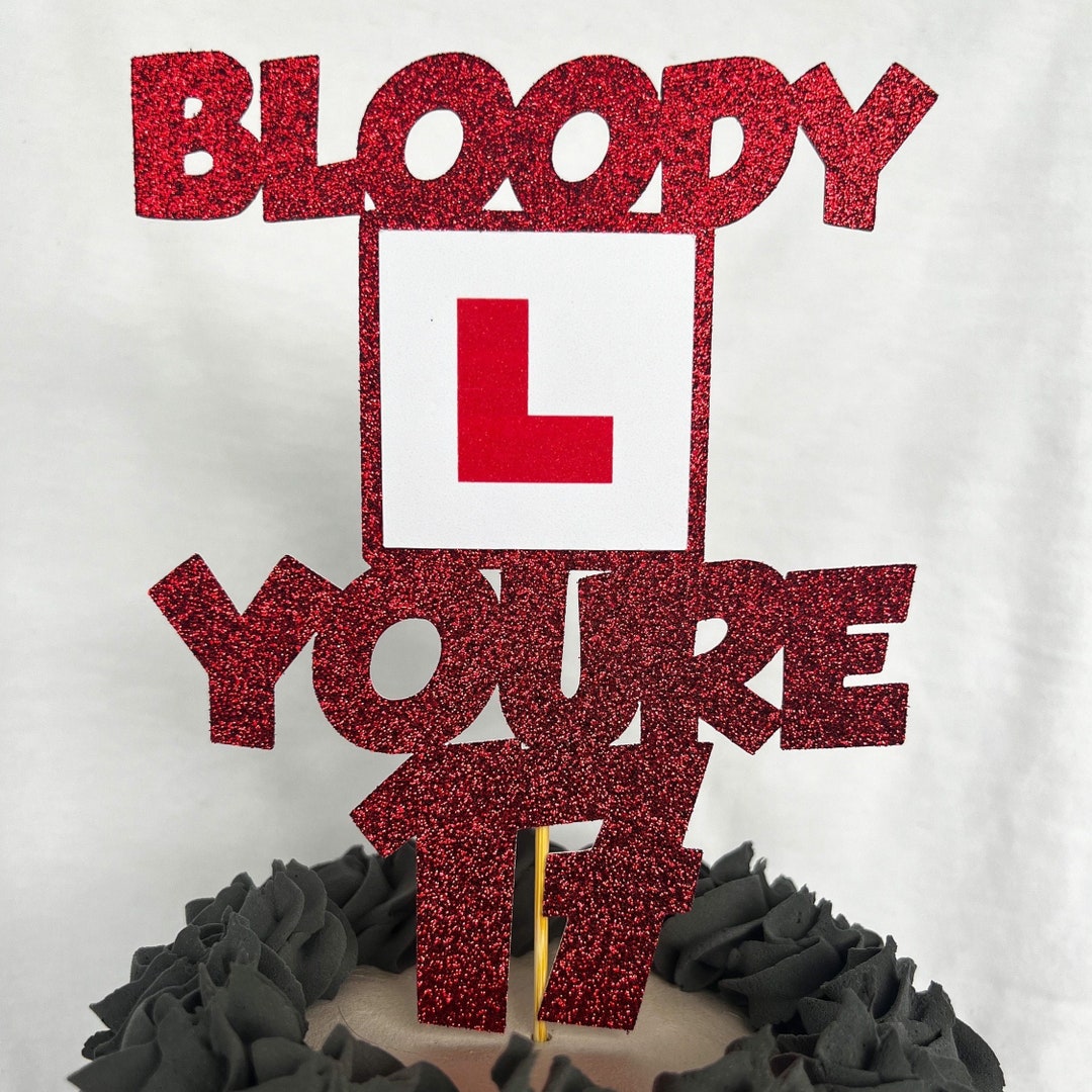 Bloody L Plate Cake Topper Custom Glitter Party Decoration - Etsy