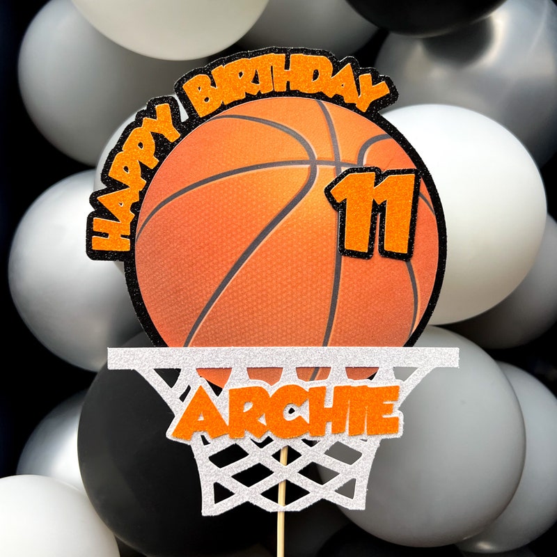 Basketball Cake Topper - Etsy