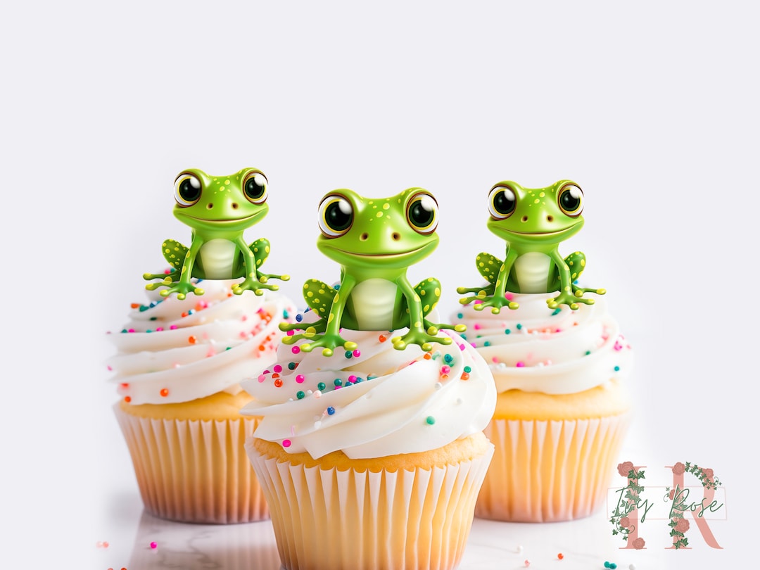Frog Cupcake Toppers Party Decoration - Etsy