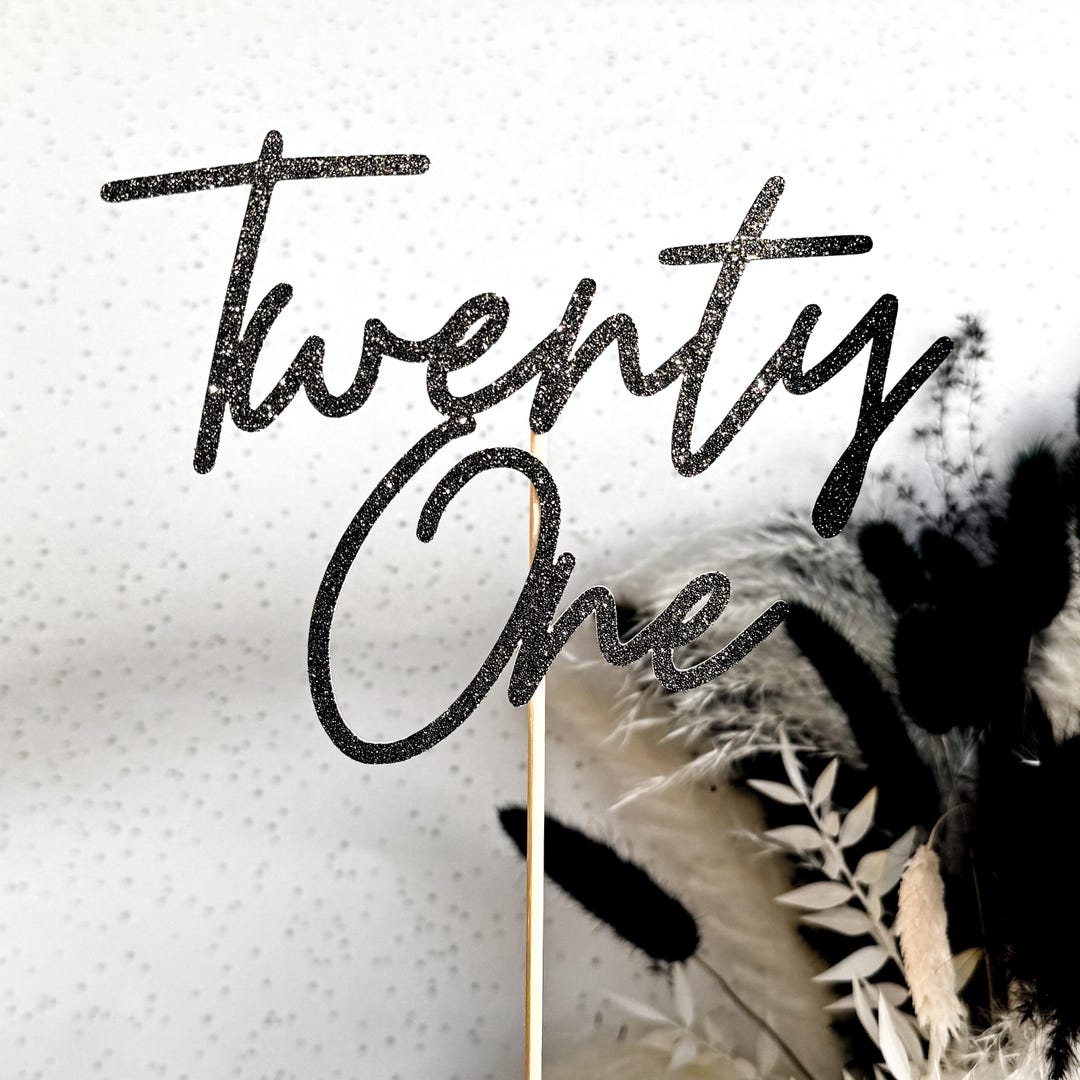 Twenty One Custom Cake Topper Party Decoration 21st - Etsy
