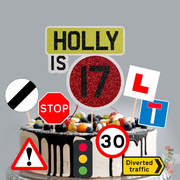 Traffic Signs Cake Topper - Etsy
