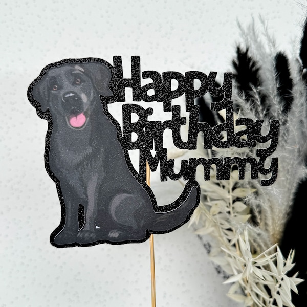 Black Labrador Birthday Cake - Etsy