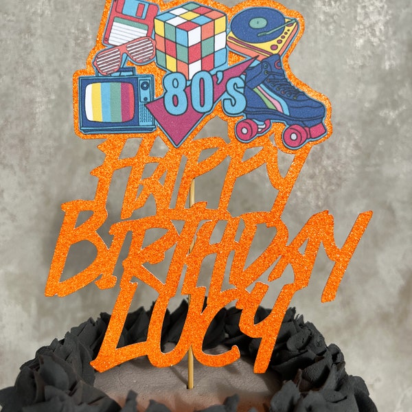 Custom 1980s Cake Topper - Etsy