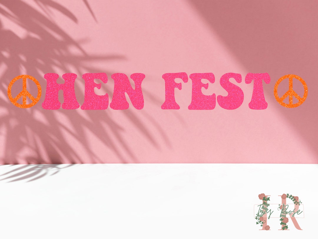 Hen Fest Glitter Banner: Bachelorette / Hen Do Party Decoration - Etsy