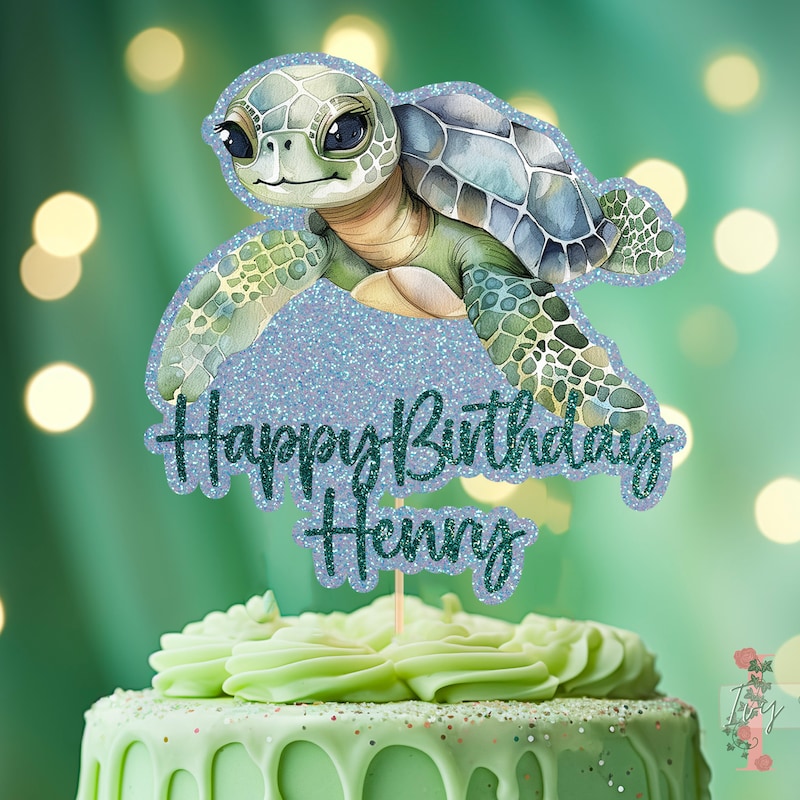 Turtle Cake Topper - Etsy