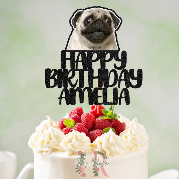 Pug Cake Topper - Etsy