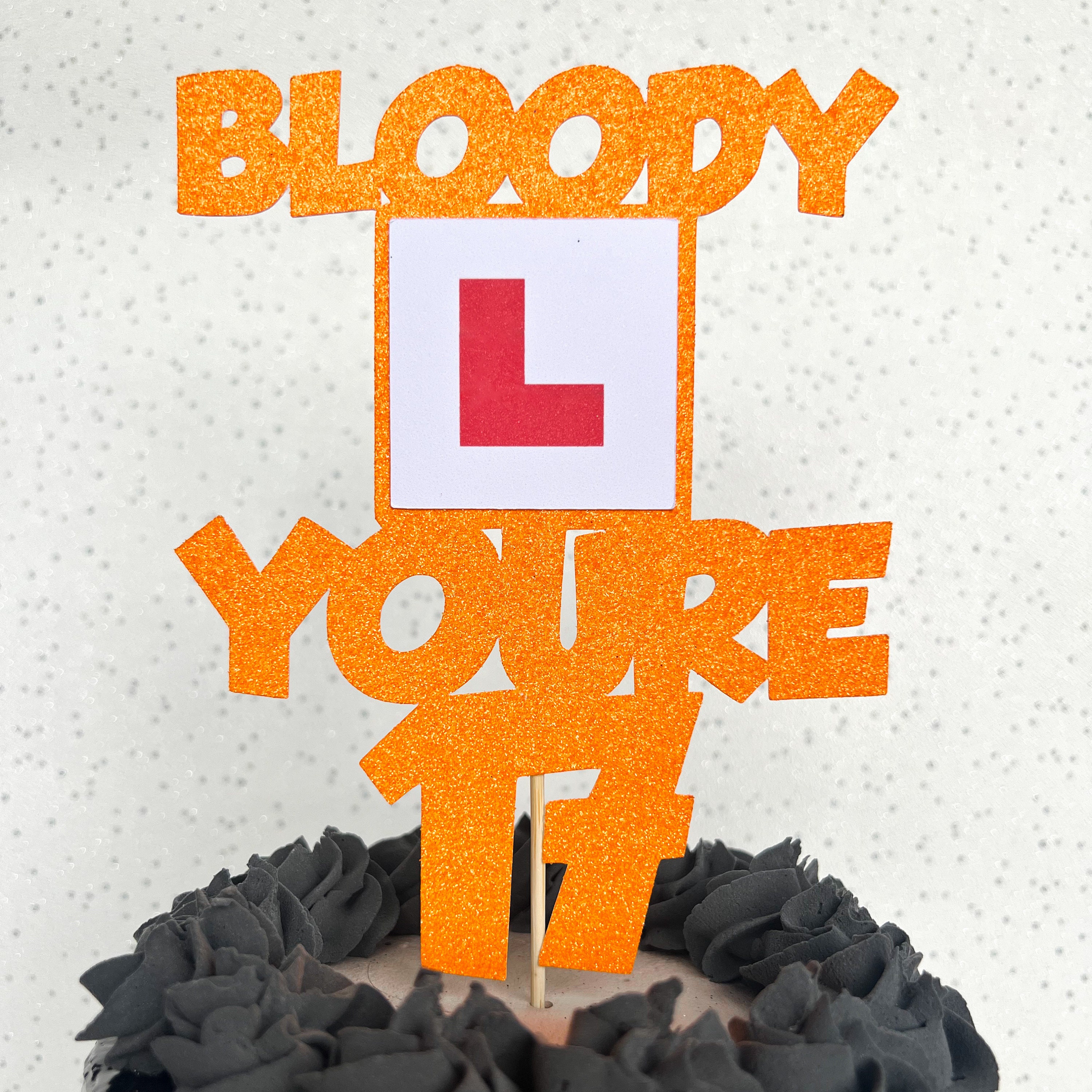 Bloody L Plate Cake Topper Custom Glitter Party Decoration - Etsy