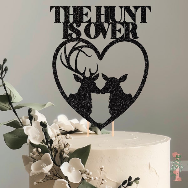 The Hunt is Over Cake Topper - Etsy