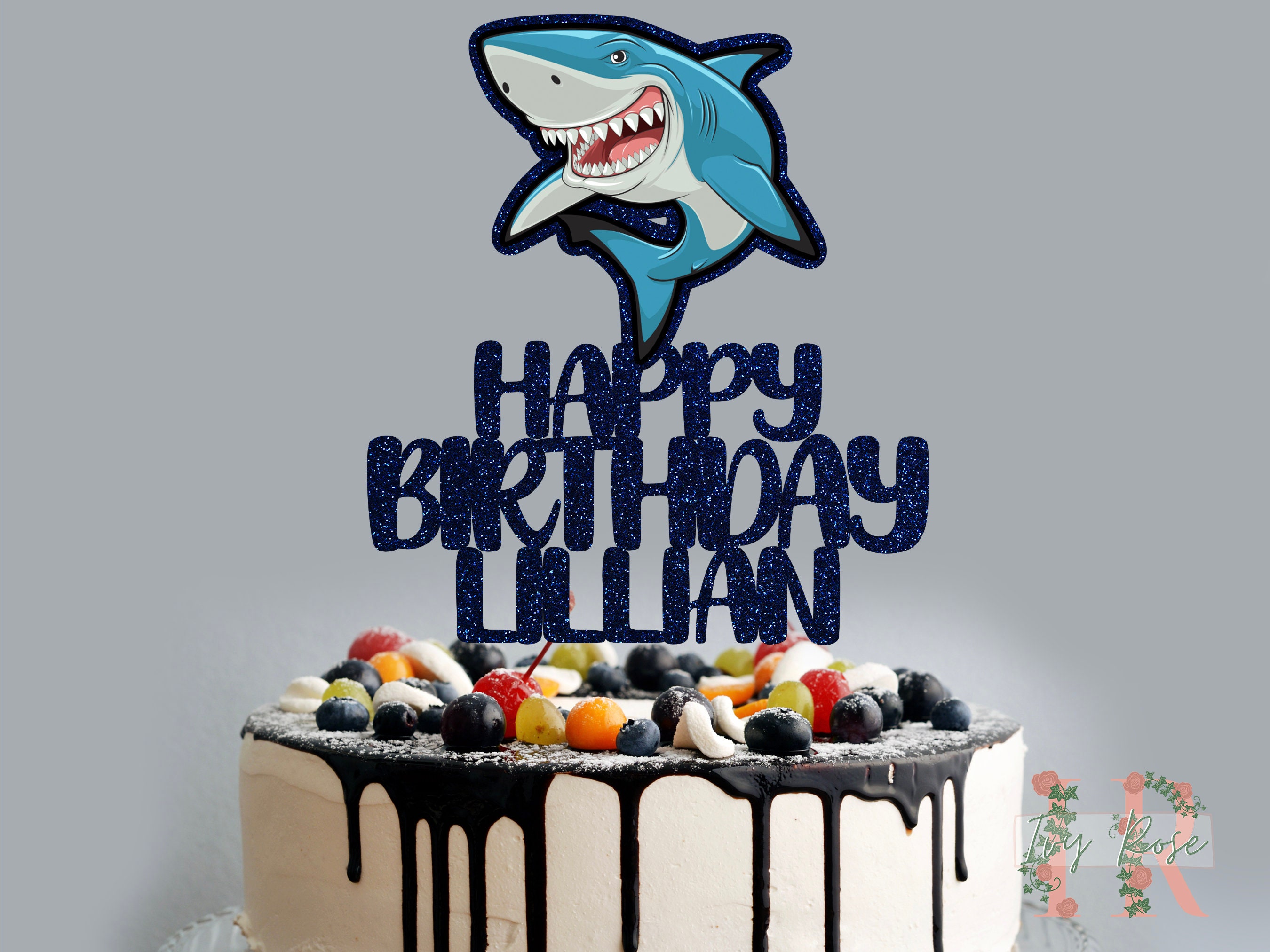 Happy Birthday Shark Cake