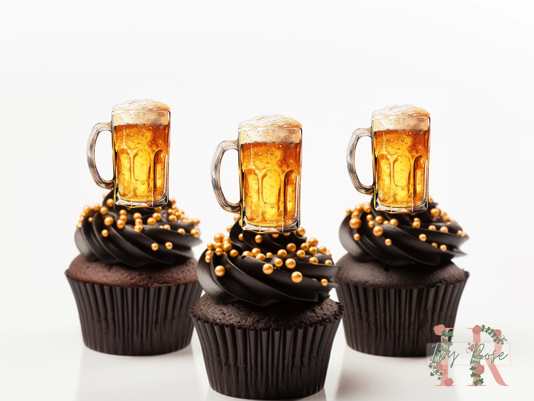 Beer Cupcake Toppers Party Decoration - Etsy