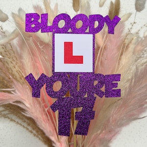 Bloody L Plate Cake Topper Custom Glitter Party Decoration - Etsy