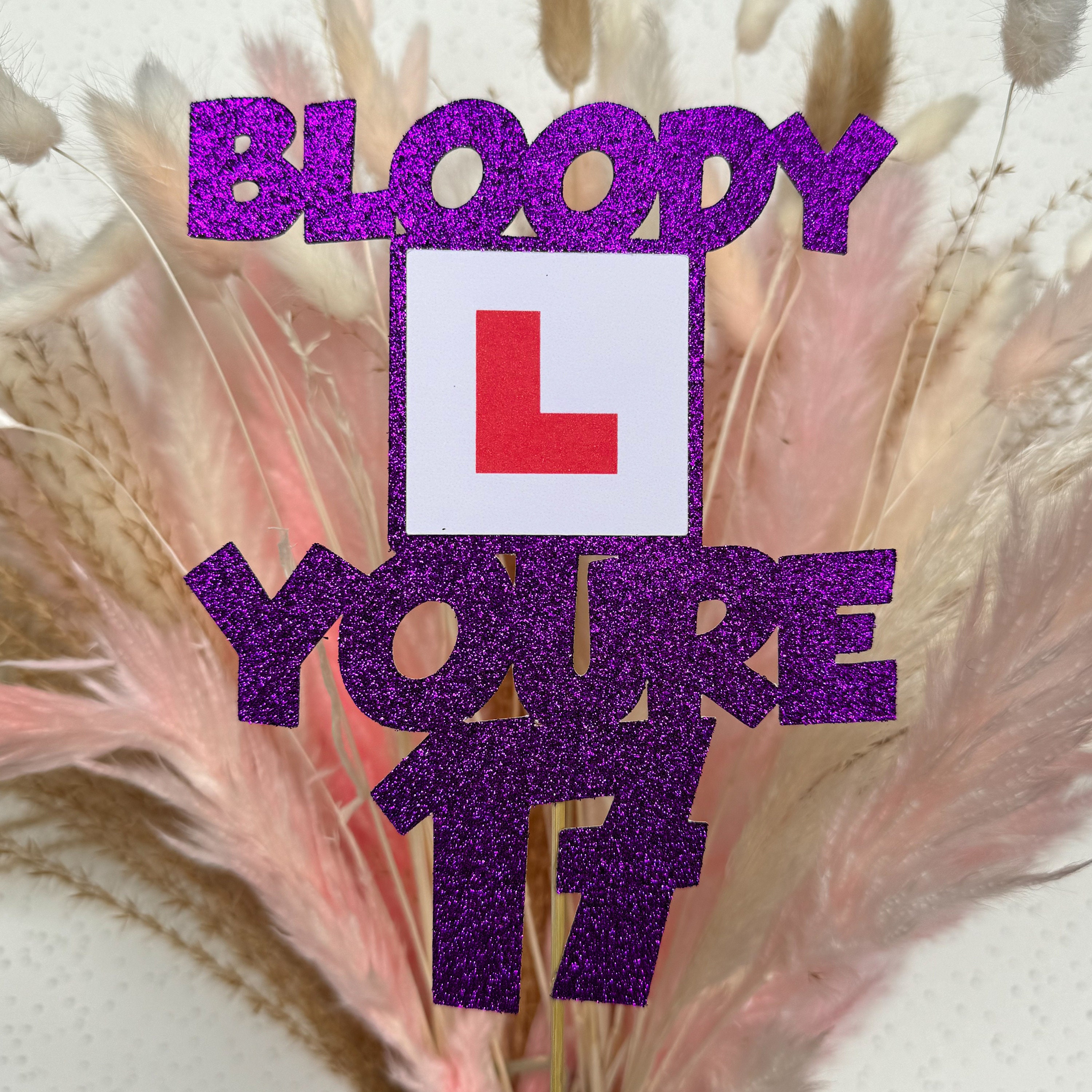 Bloody L Plate Cake Topper Custom Glitter Party Decoration - Etsy