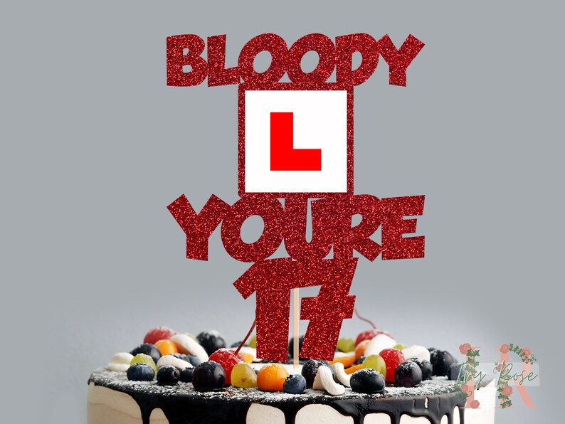 Bloody L Plate Cake Topper Custom Glitter Party Decoration - Etsy