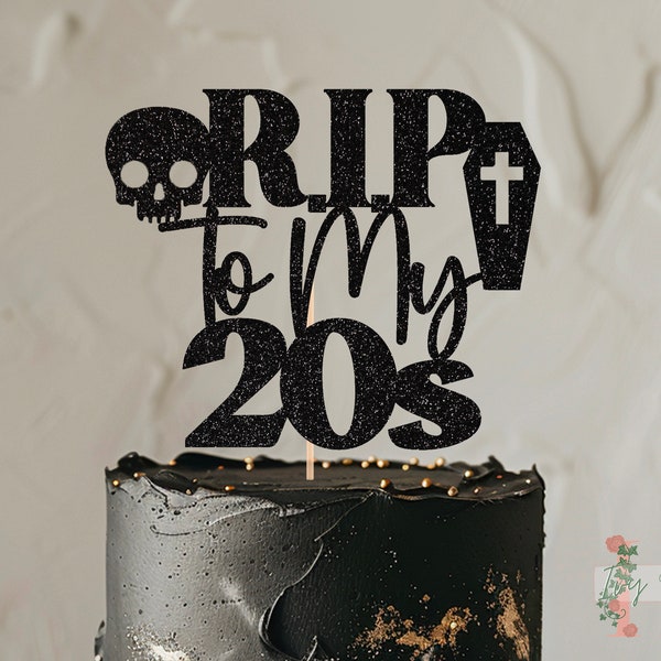Rip 40s Cake Topper - Etsy