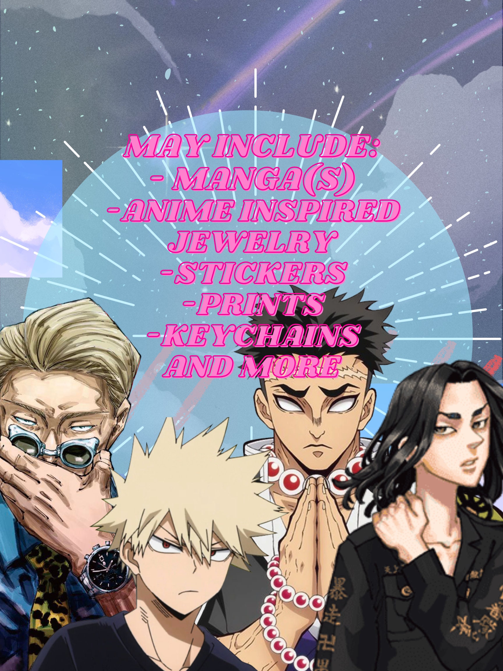 Anime Fandom Merch Box||custom Character Manga Mystery Bag Grab Bag - Etsy