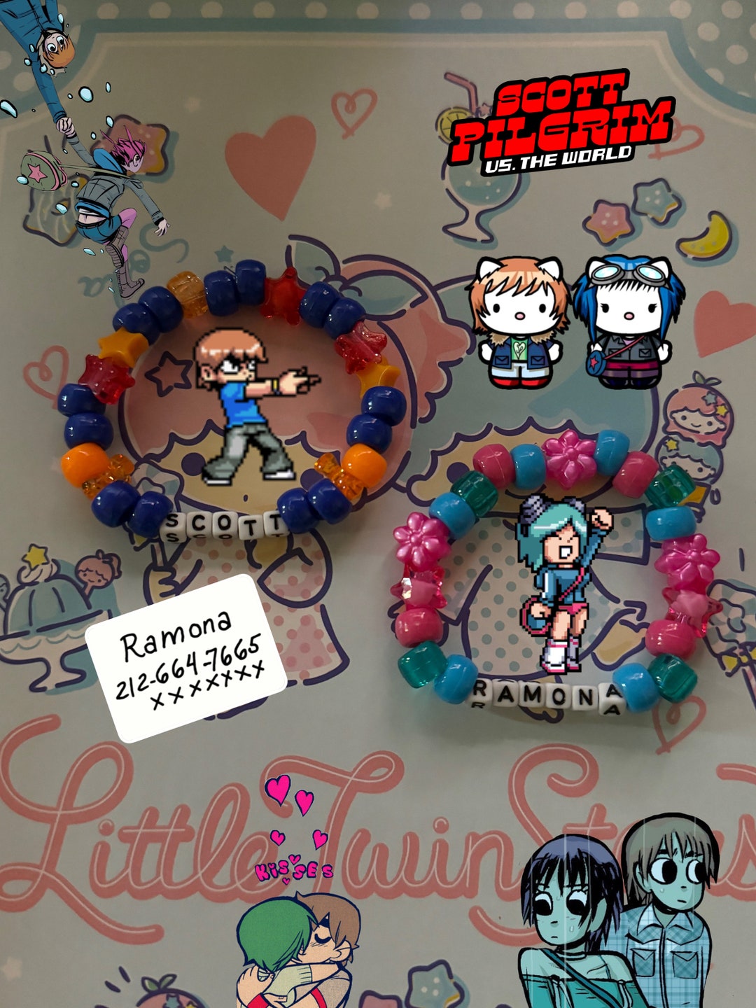 Scott Pilgrim & Ramona Flowers Kandi Set V1 - Etsy